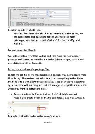 Moodle Istallation Steps PDF