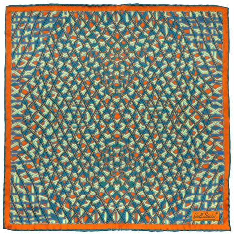 Sonar Pocket Square Geoff Stocker Silk Accessories