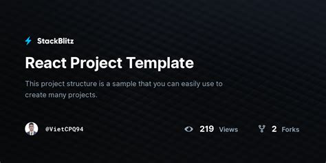 React Project Template Stackblitz