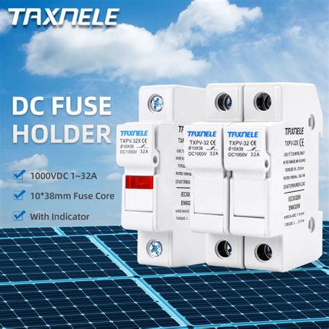 1p 2p Dc Fuse Holders Solar Pv 1038mm Dc 1000v Fuse Base Solar