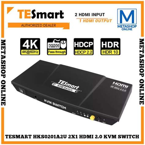 jual tesmart hdmi 2 0 kvm switch 2x1 2 input 1 output 4k 60hz usb