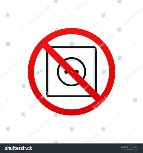 No Socket Sign No Plug Illustration Stock Vector Royalty Free 2221248217 Shutterstock