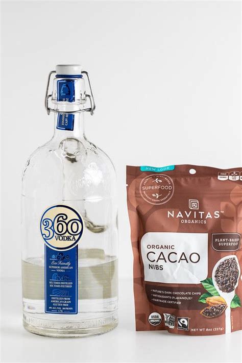 Homemade Chocolate Liqueur All You Need Is Cocao Nibs Vodka Sugar And Water It Tastes