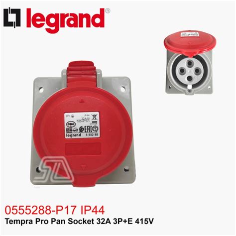 Jual Legrand P17 Ip44 Tempra Pro Pan Socket 32a 3p E 415v Shopee Indonesia
