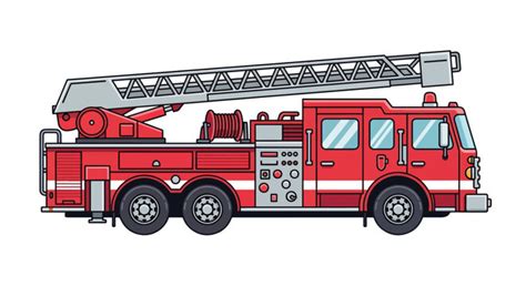 Blue Fire Truck Clipart