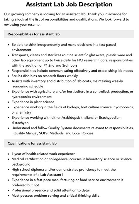 Labcorp Lab Assistant Job Description At Angela Bates Blog