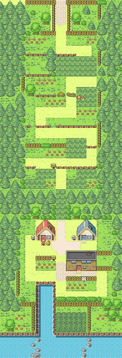 Pallet Town Pixel Map