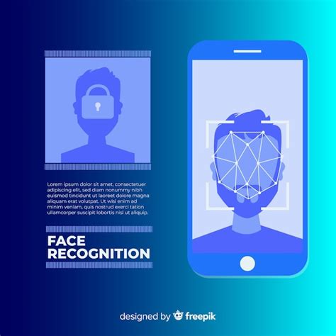 Abstract Flat Face Recognition Background Free Vector