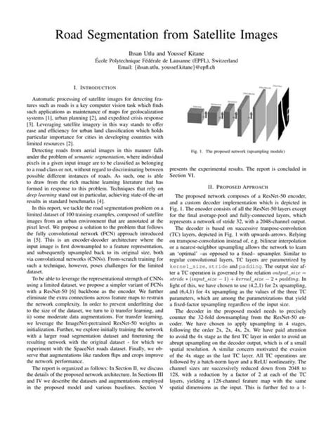 Road Segmentation From Satellites Images Pdf
