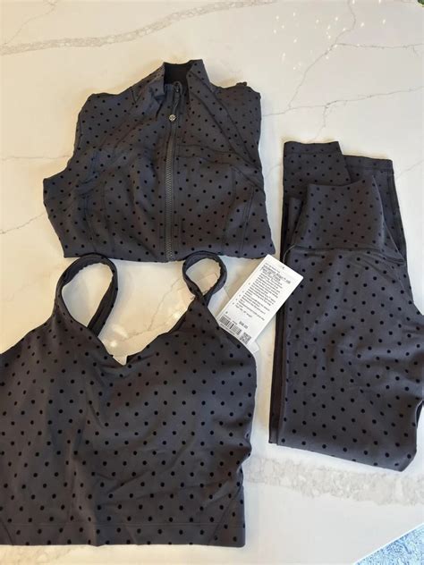 Lululemon Define Jacket Nulu~flocked~polka Flock Black~0~2~4~6~8~10~12