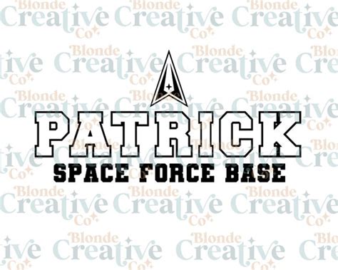 Patrick Space Force Base Svg Png Jpeg Etsy