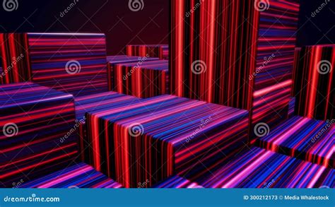 Abstract Bright Neon Cubes Neon Lights Cubes Background Stock Video Video Of Effect Digital
