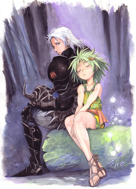 Rydia Cecil Harvey And Dark Knight Final Fantasy And 1 More Drawn