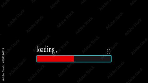 Futuristic Loading Bar Sending Bar Status Bar Loading Process Indicator Updating Progress Bar