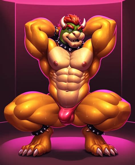 Rule 34 Abs Ai Generated Biceps Bowser Bulge Eristhebot Feet Furry Gay Hands Behind Head Koopa