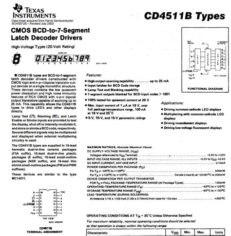 Cd4511 Bcd To 7 Segment Latch Decoder Micro Jpm