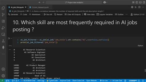 Dataanalytics Aijobs Projectseries Linkedinlearning Datascience Jobtrends Python Pandas