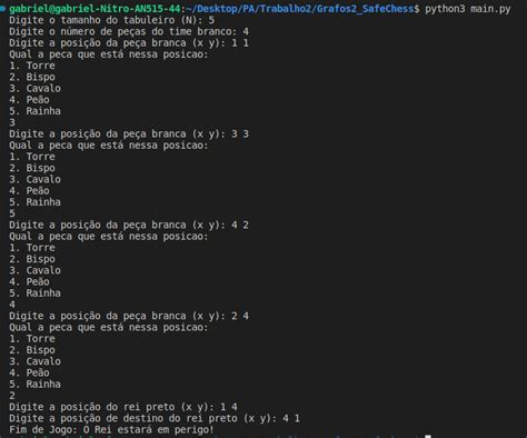 Github Projeto De Algoritmosgrafos2safechess Repositório Destinado à Entrega Do Trabalho 2