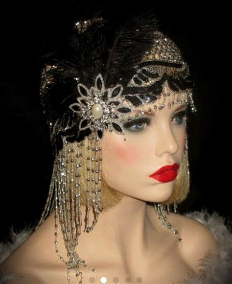 Beaded Cap Vintage Headpiece Roaring 20s Party Dress Gatsby Party