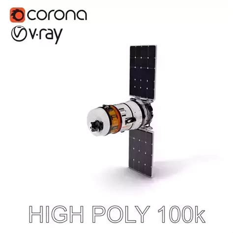 3d Model Spacecraft Satellite Model Pack With Detailed Solar Panels Vr