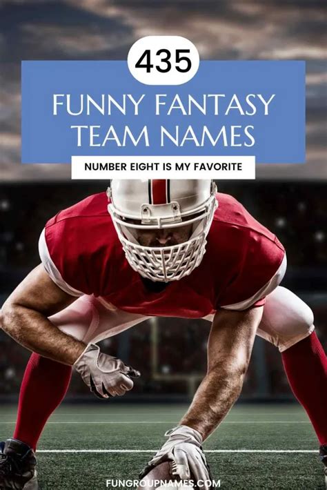435 Funny Fantasy Football Team Names
