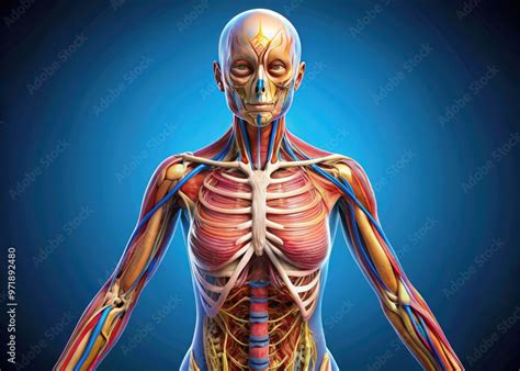 Illustrated Anatomical Diagram Showcasing The Internal Organs And