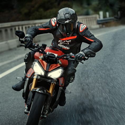 Gp Plus R V4 Rideknit Leather Jacket Orange Sport Jackets Alpinestars