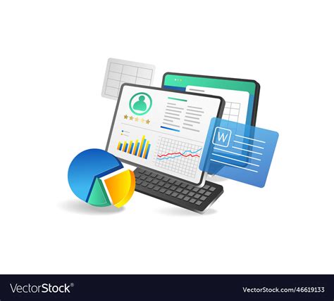 Data Analysis And Financial Report Graphic Vector Image