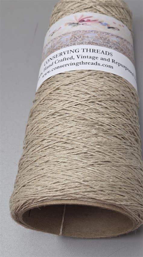 Hemp Thread 250 Yards Cone Natural Fine Twine Yarn 3 Ply Conserving Threads