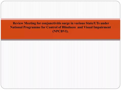 Conjunctivitis Presentation 2pptx