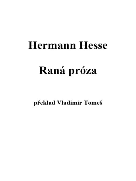 Hermann Hesse Rana Proza Pdf