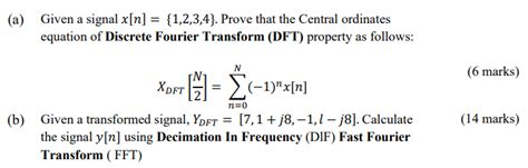 Solved A Given A Signal X N Prove That The Chegg
