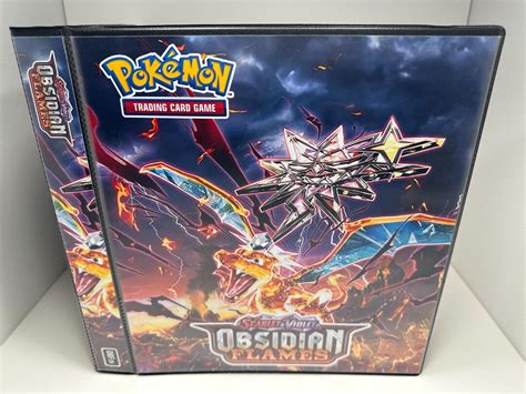 Obsidian Flames Pokémon Binder W Exact Pages Laminated Cover Spine