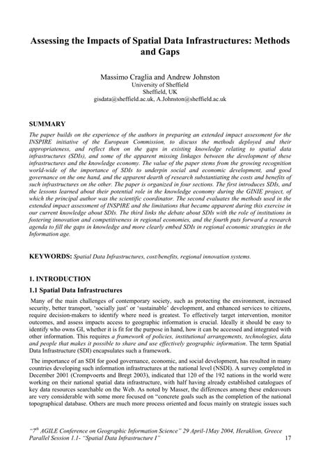 Pdf Assessing The Impacts Of Spatial Data Infrastructures Methods
