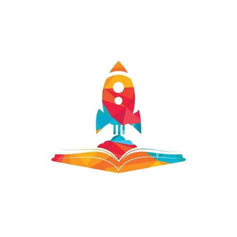Premium Vector Rocket Book Vector Logo Design