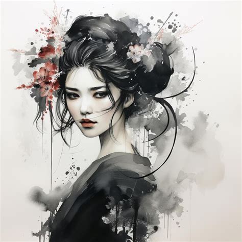 Premium Ai Image Essence Of Tradition Sumie Unveiled