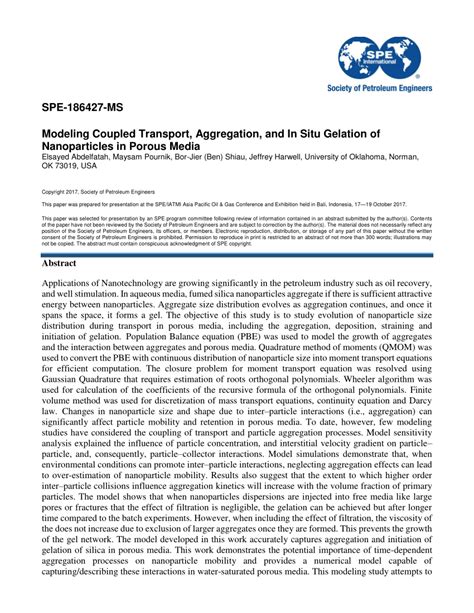 Pdf Modeling Coupled Transport Aggregation And In Situ Gelation Of