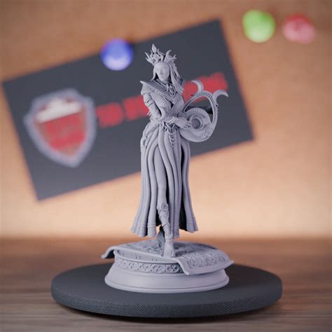 Lunar Goddess Miniature Priestess Mini Dungeons And Dragons Mini Rpg