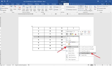 How To Add Rows In A Table In Word Officebeginner