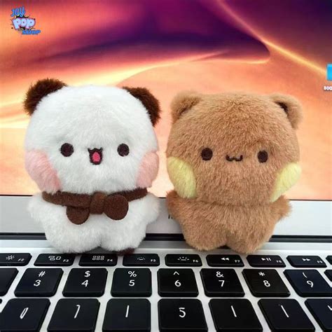 Jual Bubu Dudu Boneka Beruang Coklat Putih Magnet Keychain Gantungan