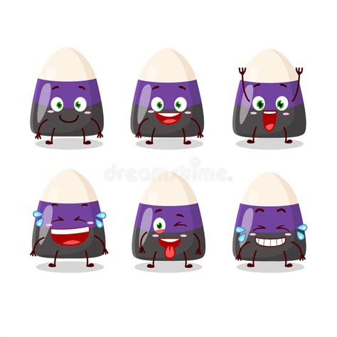 Cartoon Character Of Blue Candy Corn With Smile Expression Stock Vector Illustration Of