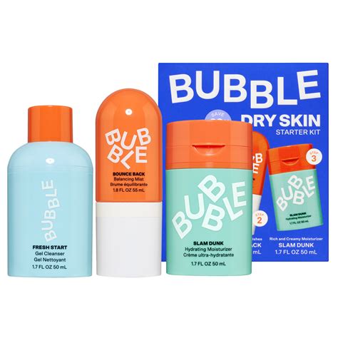 Bubble Skincare Hydrating Routine Bundle For Sensitive Skin Unisex Facial Beauty Kit Clean