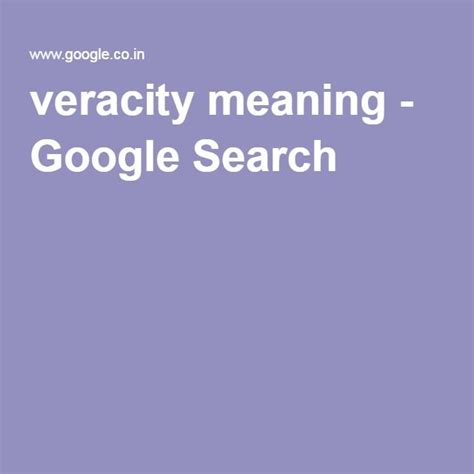 Veracity Definition