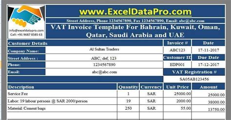 40 Format Vat Invoice Template Saudi Arabia For Ms Word With Vat