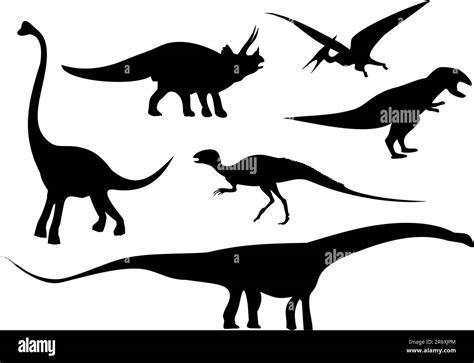 Vector Illustration Of A Dinosaur Set Stock Vector Image And Art Alamy