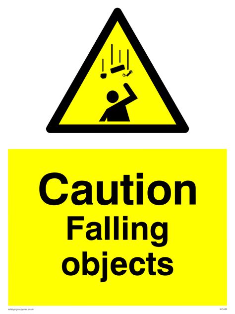 Caution Falling Objects From Safety Sign Supplies