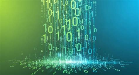A Data Flow Or Digital Rain Evoking Elements Of Computer Coding And