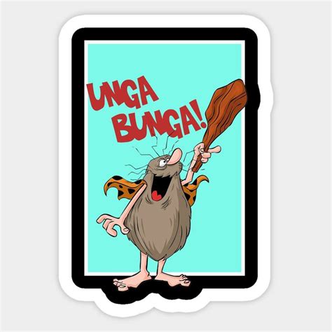 Unga Bunga Captain Caveman Sticker Girl Stickers Captain Caveman