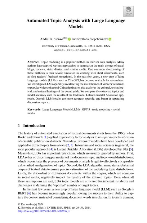 Pdf Automated Topic Analysis With Large Language Models