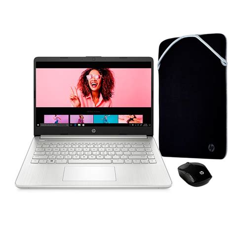 Laptop Hp 14 14 Dq2510la Mouse Inalámbrico Hp 200 Funda